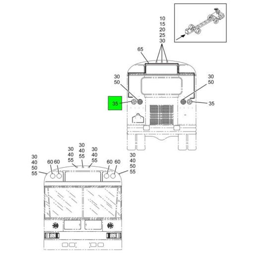 3586129C1 Navistar International | Red Clearance/Marker Light | Source ...