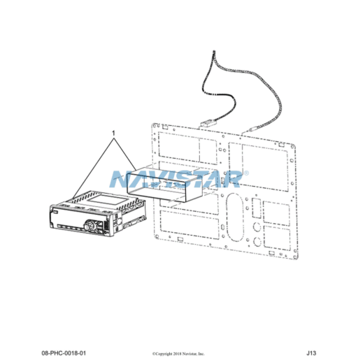 4027787C1 Navistar International | Radio Assembly DEA505 AM/FM/WB Clock ...