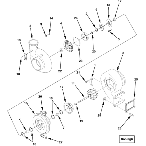 3545653 Cummins | Turbocharger Repair Kit | Source One Parts Center