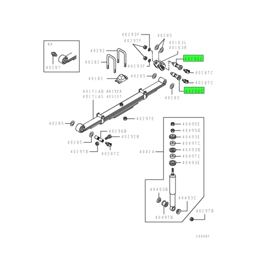 MC092193 Mitsubishi FUSO | Front Suspension Spring Pin | Source One ...