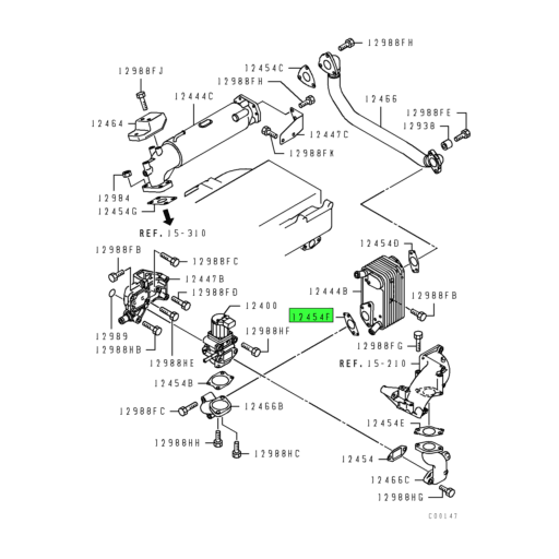 ME227673 Mitsubishi FUSO | Exhaust Gas Recirculation Pipe Gasket ...