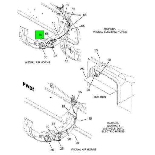 3528986C91 Navistar International | Harness Electric Horn | Source One ...