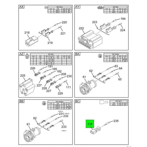 1661343C1 Navistar International | Female Cable Terminal - 50 Pack ...