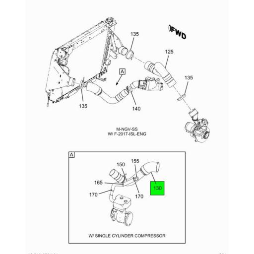 4176165C93 Navistar International | Charge Air Cooler Pipe Cold Side ...