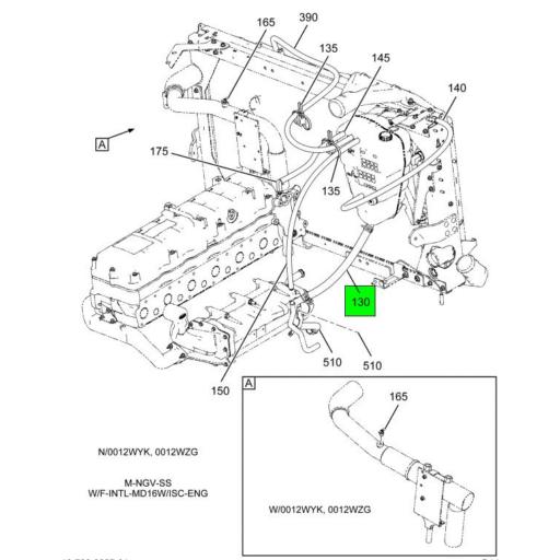 3886414C1 Navistar International | Water Surge Tank Hose | Source One ...