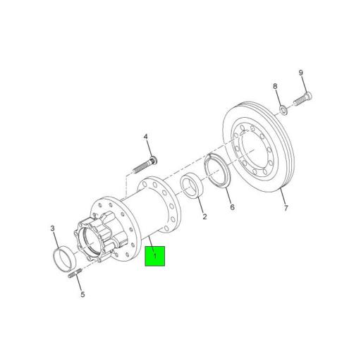 2598353C91 Navistar International | Wheel Hub With Cups and Studs Rear ...