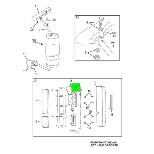 2506274C91 Navistar International | Flat-Mount Mirror Structure Plate ...