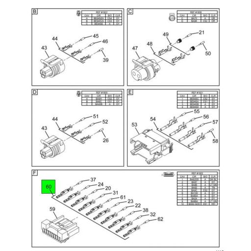 3608497C1 Navistar International | Cable Terminal Female JAE - 10 Pack ...