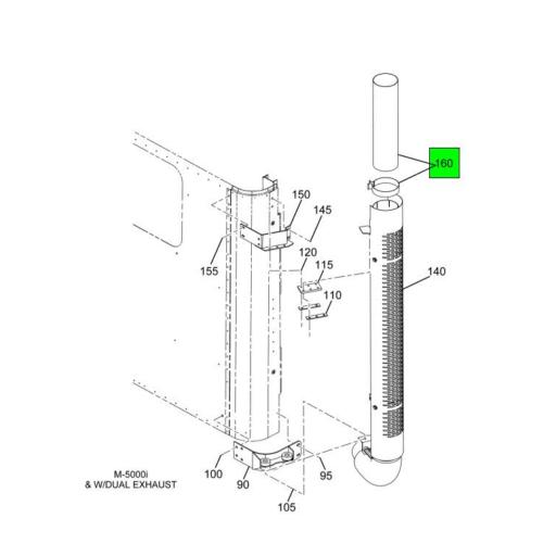 3613804C3 Navistar International | Tail Turnback Pipe Non-Bright Finish ...