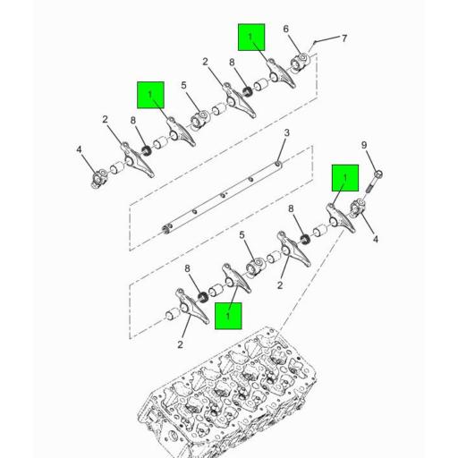 6040455C91 Navistar International | Exhaust Valve Rocker Arm Assembly ...