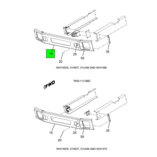 4079733C1 Navistar International | Front Aero Bumper | Source One Parts ...