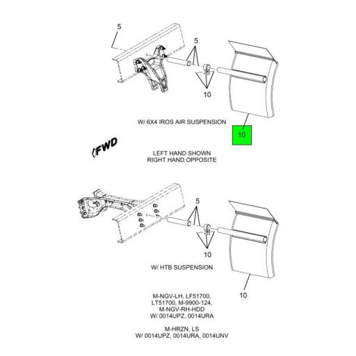 3557925C92 Navistar International | Left Rear Fender Quarter Panel Kit ...