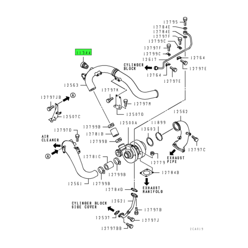 ME073833 Mitsubishi FUSO | Air Inlet Pipe Overboost Valve | Source One ...