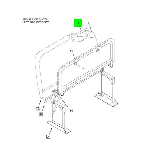 442687001 IC Bus | Front Assembly 39 in Automatic Flip Seat Left-Hand ...