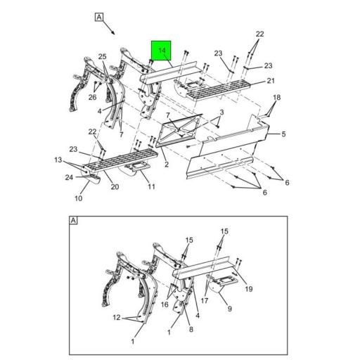 4083918C1 Navistar International | Top Cover Panel Bright Aluminum ...