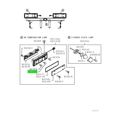 MS820040 Mitsubishi FUSO | Tail Lamp Bulb | Source One Parts Center
