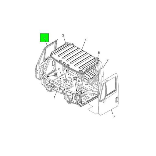 3687178W93E Navistar International | Right Cab Door Assembly Welded ...