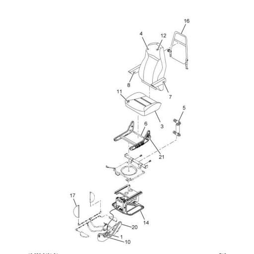 4025256C91 Navistar International | SEAT DRIVER SLEEPER AIR CLOTH GRAY ...