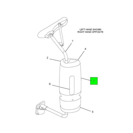 2506233C91 Navistar International | Head Mirror Left-Hand Heated ...