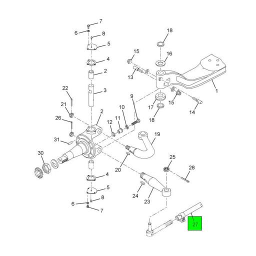 2603243C91 Navistar International | Front Axle Tie Rod Assembly with ...