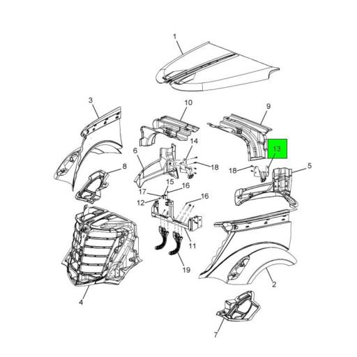 3810694C1 Navistar International | Left-Hand Support Hood | Source One ...