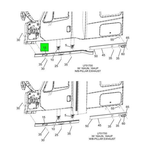 3814246C92 Genuine Navistar International® PANEL ASSEMBLY SKIRT CAB ...