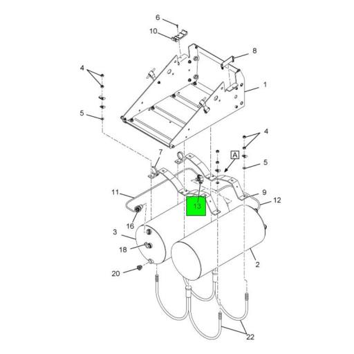 3819960C1 Navistar International | Air Manifold M22 x 1/2 PTC x 5/8 PTC ...