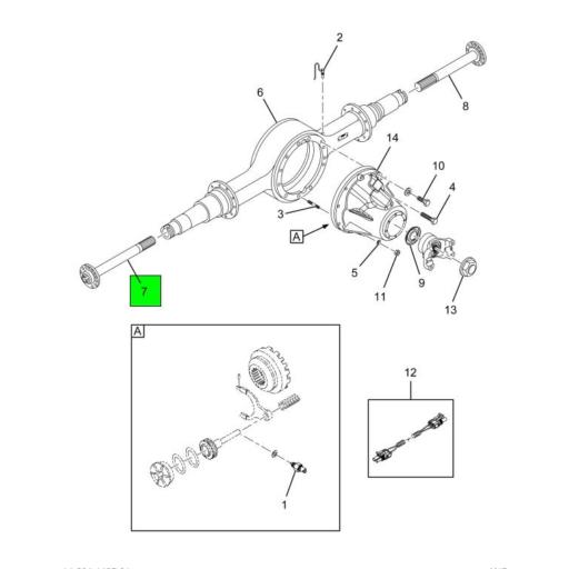 2520939C91 Navistar International | Left Axle Shaft | Source One Parts ...