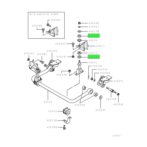 MC405173 Mitsubishi FUSO | Rear Suspension Stabilizer Cushion | Source ...