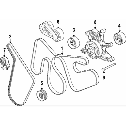 PC3Z6A228A Ford | Accessory Drive Belt Tensioner Tension Pulley - 67L ...