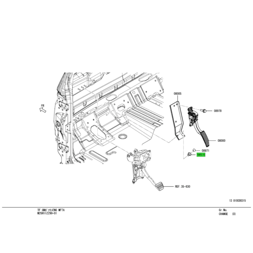 MS480013 Mitsubishi FUSO | Accelerator Control Equipment Grommet ...