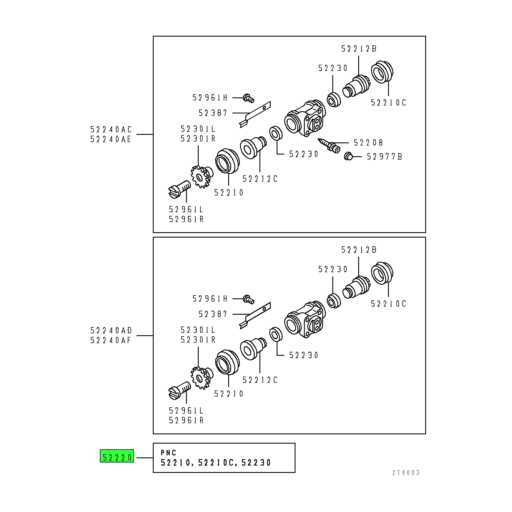 MC112619 Mitsubishi FUSO | Rear Brake Cylinder Cup and Boot Kit ...