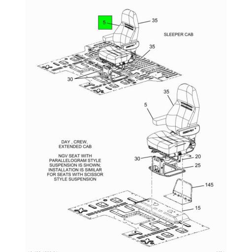 6135235C92 Navistar International | Driver Seat High Air Suspension ...