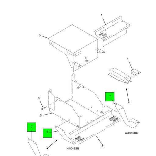 1664294C2 Navistar International | Lower Battery Box Mounting Bracket ...