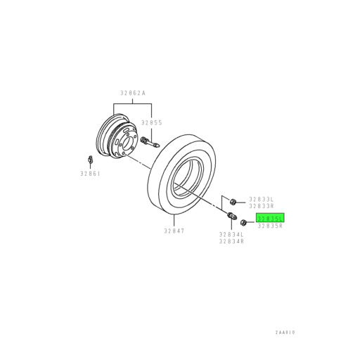 MT420211 Mitsubishi FUSO | Outer Left Hand Wheel Nut | Source One Parts ...