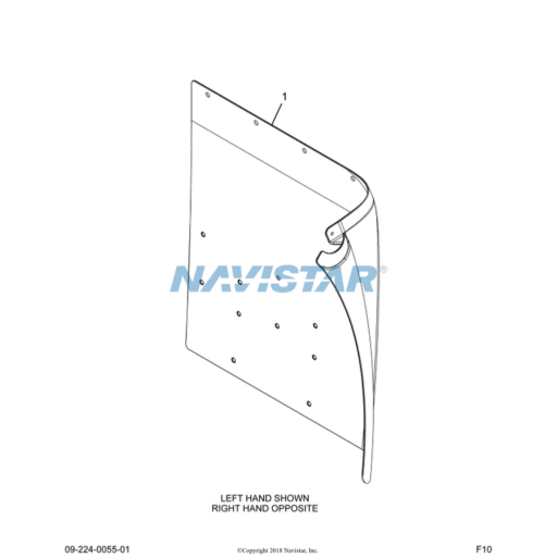 3588954C4 Navistar International | Left-Hand Front Fender Splash Guard ...