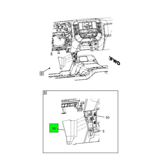7501059C1 Navistar International | Instrument Panel Lower Bezel Bracket ...