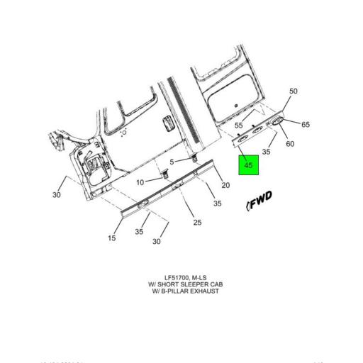 3724751C91 Navistar International | Left-Hand Sleeper Panel Skirt ...