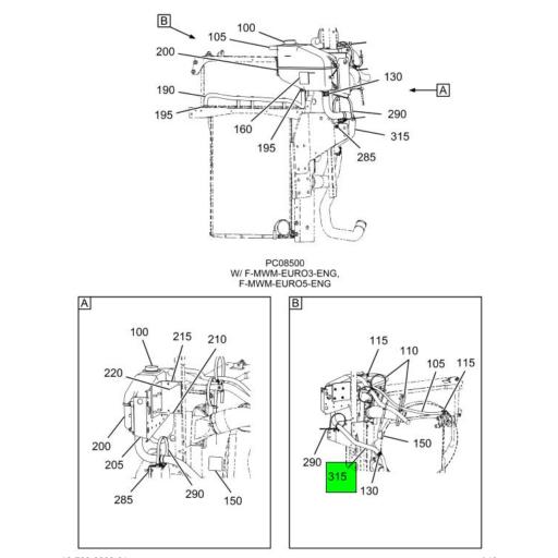 4133576C1 Navistar International | Hose Water Surge Tank Fill Line 1 in ...