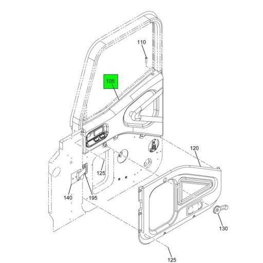 3575501C94 Navistar International | Door Trim Panel Power Window Upper ...