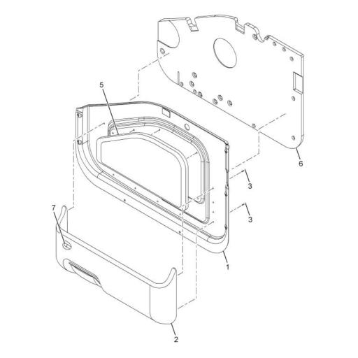 3575489C91 Navistar International | Lower Left-Hand Panel Dark Tan Door ...