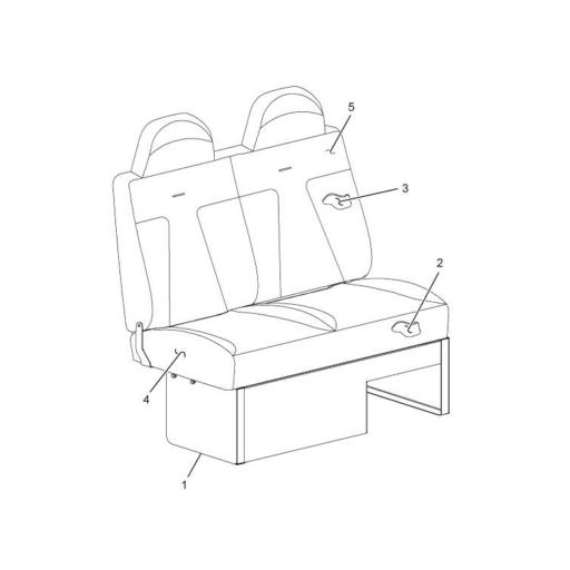 4043957C91 Navistar International | Passenger Seat 2/3 Bench Vinyl With ...