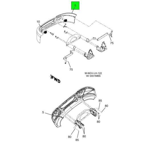 4073917C91 Navistar International | BUMPER FRONT MIC BRIGHT WITHO ...