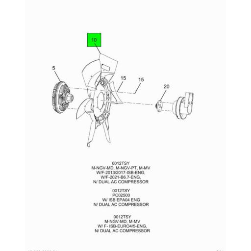 4093137C1 Navistar International | 27 Inch Diameter Engine Cooling Fan ...