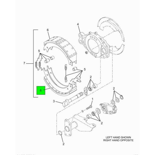 2522361C91 Navistar International | Brake Shoe with Lining | Source One ...