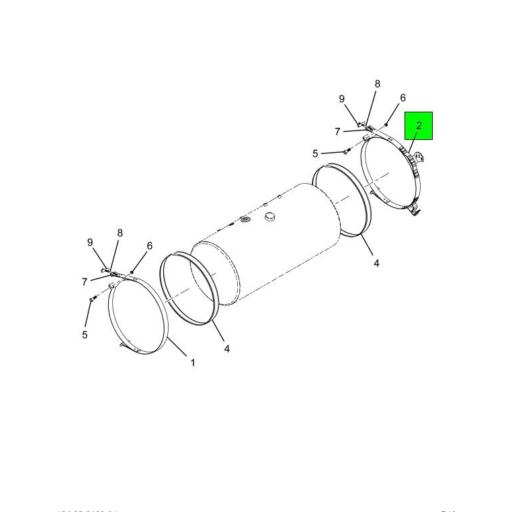4073968C3 Navistar International | Left Fuel Tank Mounting Strap with ...
