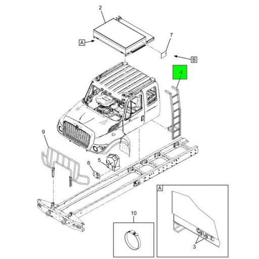 3845918C1 Navistar International | Stock Cab Ladder Assembly | Source ...