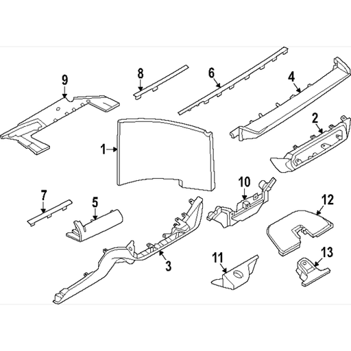 R2TZ5804388AD Ford | Instrument Panel molding MOULDING PANE | Source ...