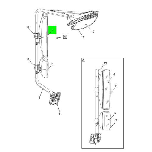 2589241C2 Navistar International | Head Mirror Standard 405 Manual ...