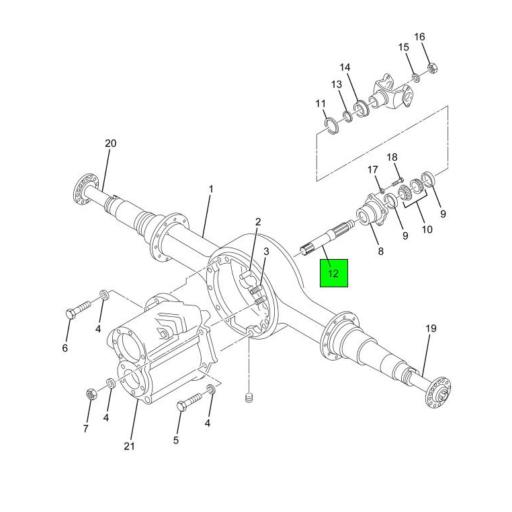 2505308C91 Navistar International | Output Shaft with Nut | Source One ...